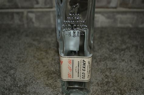 Old Camp Peach Pecan 750ml Whiskey Bottle W Raised Lettering Empty Excl Cond 4590476956