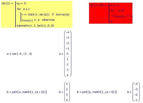 Solved Conditional Extraction Of Vectormatrix Elements Ptc Community