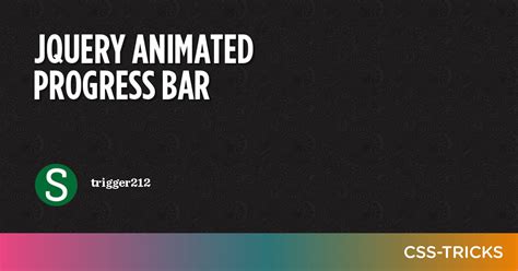 Jquery Animated Progress Bar Css Tricks