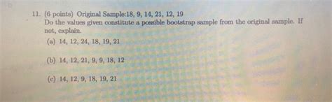 Solved Points Original Sample Chegg Com