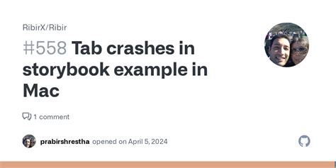 Tab Crashes In Storybook Example In Mac Issue 558 RibirX Ribir GitHub