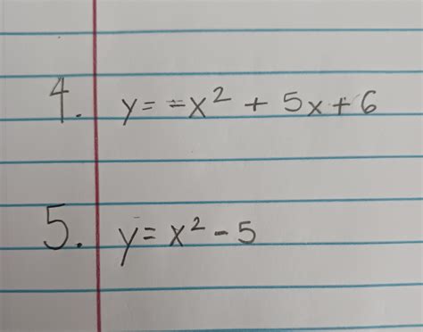 y −x2 5x 6 y x2−5