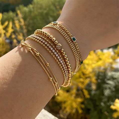 Retro India Stacked Style Bangles 18k Plated Simulants