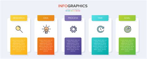 아이콘과 5 가지 옵션 또는 단계가있는 인포 그래픽 디자인 가는 선 벡터입니다 인포그래픽비즈니스 컨셉 정보 그래픽 흐름도 프리젠