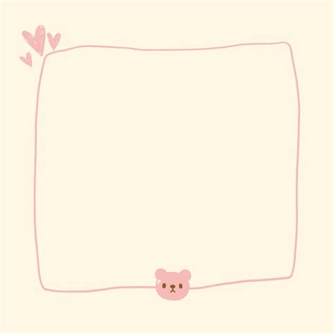 분홍 곰돌이 떡메모지 Stationery Wallpaper Memo