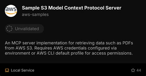 Sample S3 Model Context Protocol Ser · Lobehub