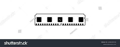 Icon Ram Random Access Memory Computer Stock Vector Royalty Free Shutterstock