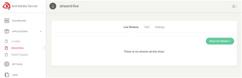 Create New Application · Ant Mediaant Media Server Wiki · Github
