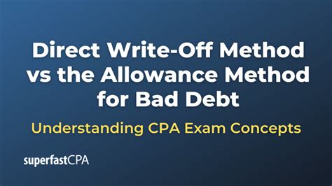 direct write off method vs the allowance method for bad debt
