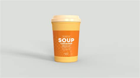 Plastic Soup Container Packaging 3d Model