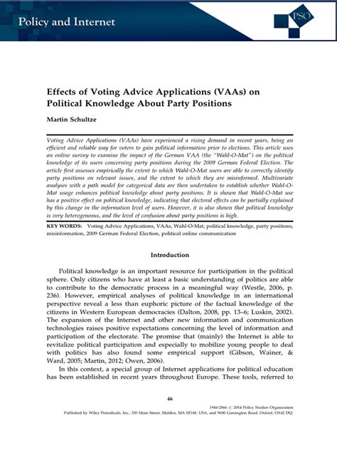 effects of voting advice applications vaas on political knowledge