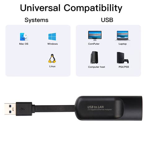 2500mbps Type C To Rj45 이더넷 네트워크 카드 변환기 Macbook 용 Usb 25g 외부 유선 네트워크 카드 이더넷 어댑터 허브 네트워킹