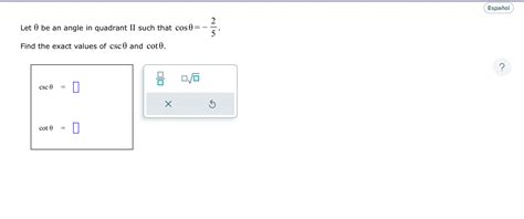 [solved] let be an angle in quadrant ii such that cos 52
