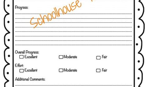 Speech Therapy Progress Report Template Schoolhouse Talk Freebie