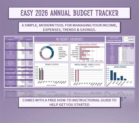 Easy 2026 Personal Budget Template Etsy
