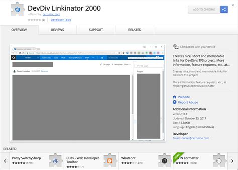 github kzu linkinator provides short nice links for devdiv s tfs