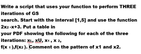 Write A Function That Performs One Iteration Of