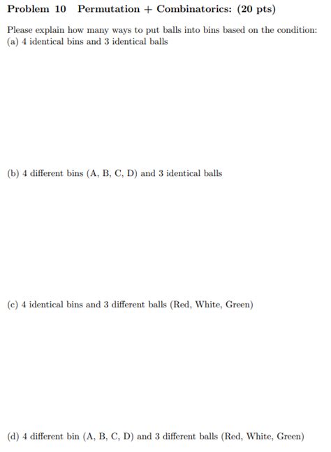 Solved Problem 10 ﻿permutation ﻿combinatorics 20
