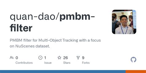 Github Quan Dao Pmbm Filter Pmbm Filter For Multi Object Tracking With A Focus On Nuscenes