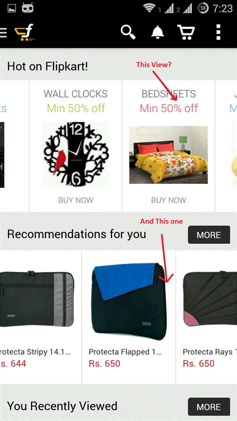 Android Horizontal Slider For Shopping App Stack Overflow