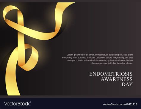 Endometriosis Awareness Day Background Royalty Free Vector