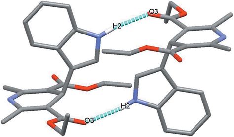 Part of the structure showing a dimer formed by N HÁ Á ÁN hydrogen Download Scientific Diagram