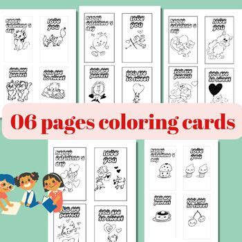 Valentines Day Fun Packet First And Second Grade Coloring Card