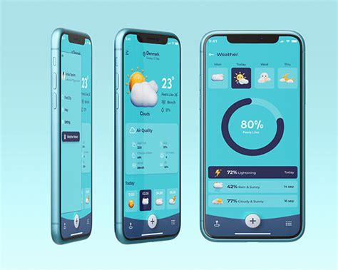 Weather Mobile App Design On Behance