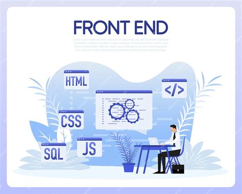 premium vector front end software development programming code vector