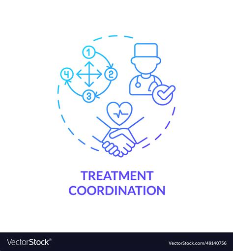 Thin Line Gradient Icon Treatment Coordination Vector Image
