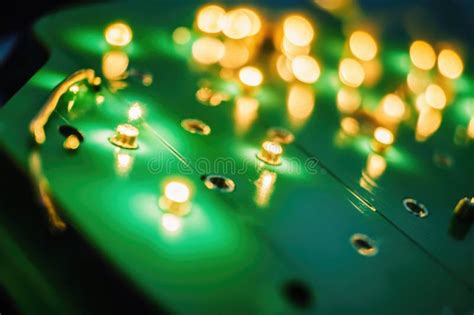 A Close Up View Of A Control Panel With Green Indicator Lights Suitable For Use In Technology