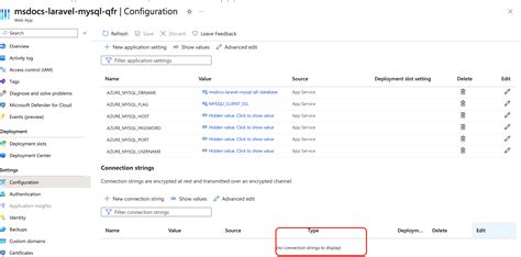Connection String DefaultConnection Is Not Generated Issue Azure Samples Laravel Tasks