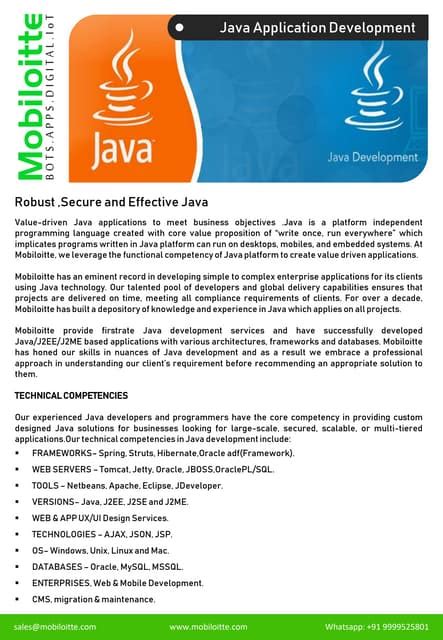 Java Application Development Services Mobiloitte Pdf