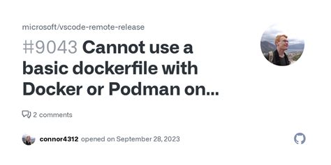 cannot use a basic dockerfile with docker or podman on windows · issue