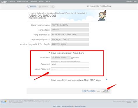 [simpatika] Aktivasi Akun Ptk Baru Dan Pengisian Data Ptk Situs Bantuan