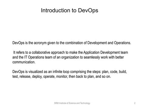 Introduction To Devops In Cloud Computingpptx