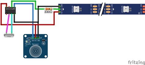 Arduino Electronic Dice Ws2812b Rgb Led Attiny85