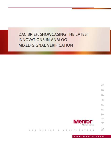 Dac Brief Showcasing The Latest Innovations In Analog Mixed Signal