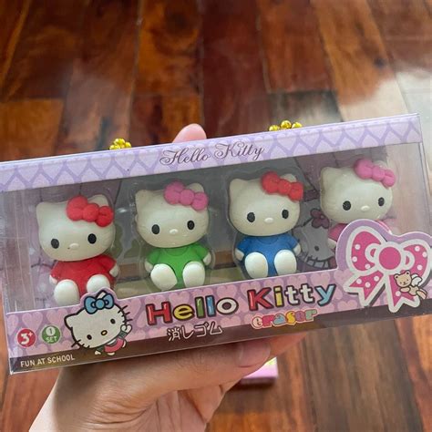 Hello Kitty Cute Eraser Set Hobbies And Toys Stationary And Craft