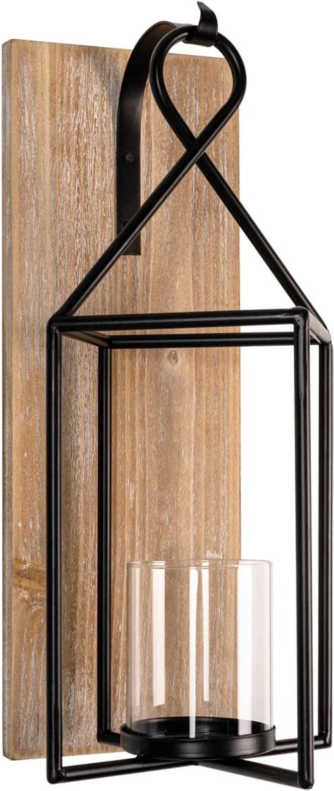 Homemory Wall Candle Sconce Wood Rustic Candle Holder