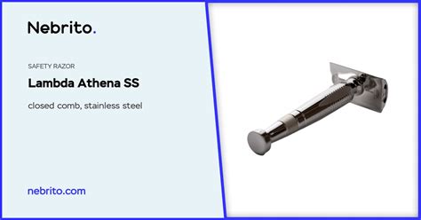 Safety Razor Lambda Athena Ss Closed Comb Stainless Steel —