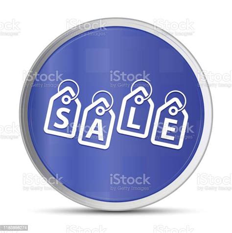 판매 태그 라벨 아이콘 프라임 블루 둥근 버튼 벡터 일러스트 디자인 실버 프레임 푸시 버튼 가격에 대한 스톡 벡터 아트 및 기타 이미지 가격 개념 개념과 주제