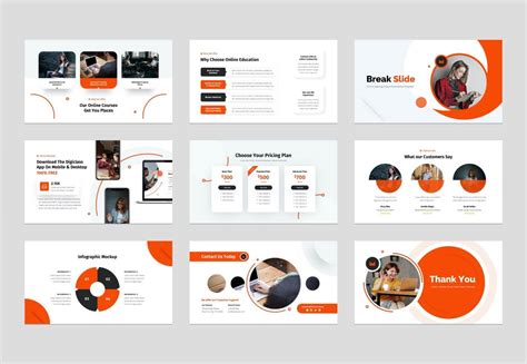 Online Learning Course PowerPoint Presentation Template Graphue