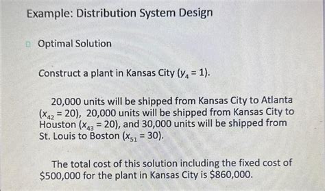 Solved Example Distribution System Design The Martin Beck