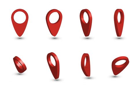 Premium Vector Red Map Pointer Collection