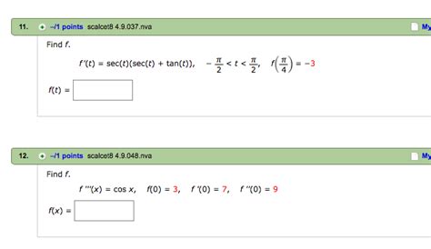 Solved Find F Ft Sect Sect Tant Pi2