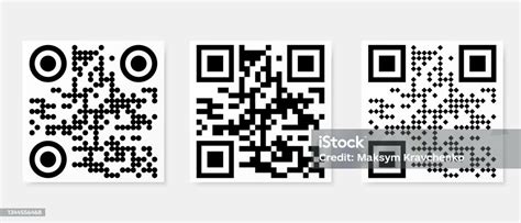 흰색 배경에서 격리된 스마트폰 스캐닝을 위한 벡터 Qr 코드 아이콘 샘플 집합 Qr코드에 대한 스톡 벡터 아트 및 기타 이미지 Qr코드 의료용 스캔 전화 Istock