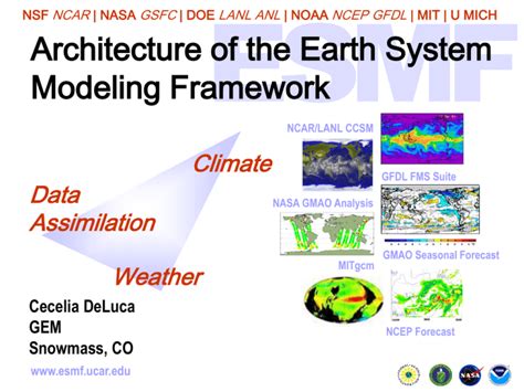 Architecture Of The Earth System Modeling Framework Climate Data