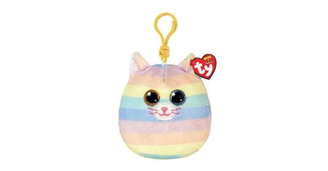 Ty Squishy Beanies Heather Cat Clip Plush 39561 Nerdom Greece