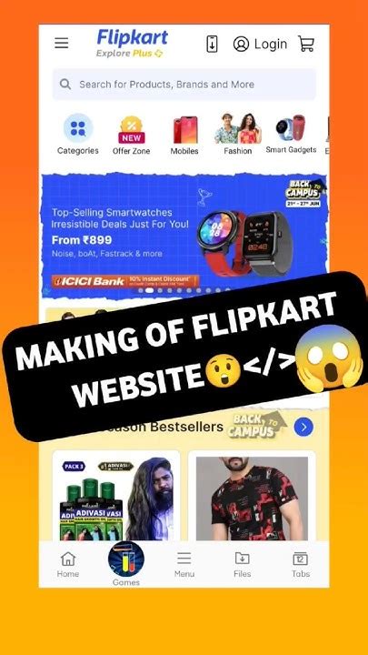 making of flipkart website 😱 html css coding nxtwaveccb websitemaking flipkart code youtube